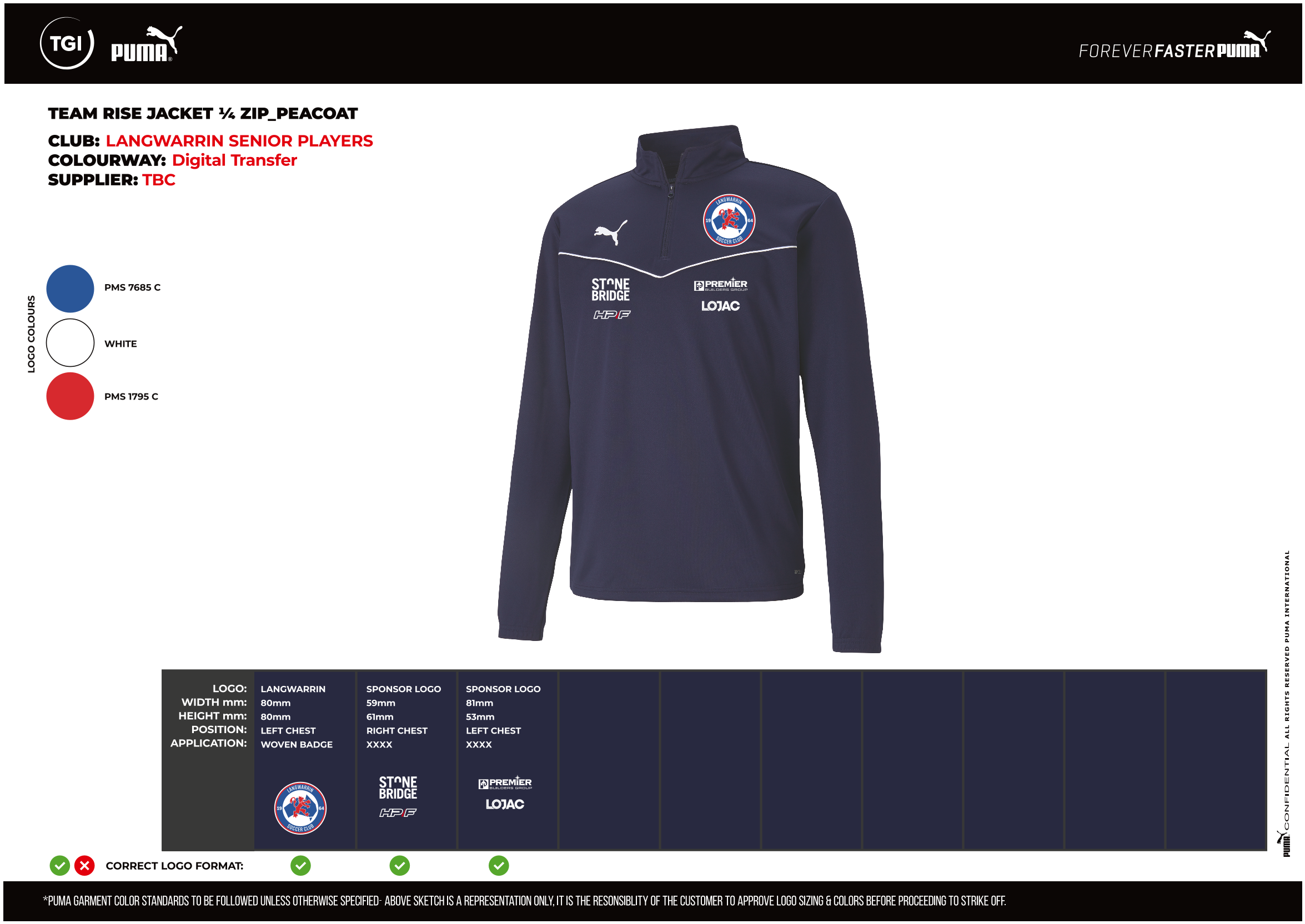 Seniors 1/4 Zip Jacket