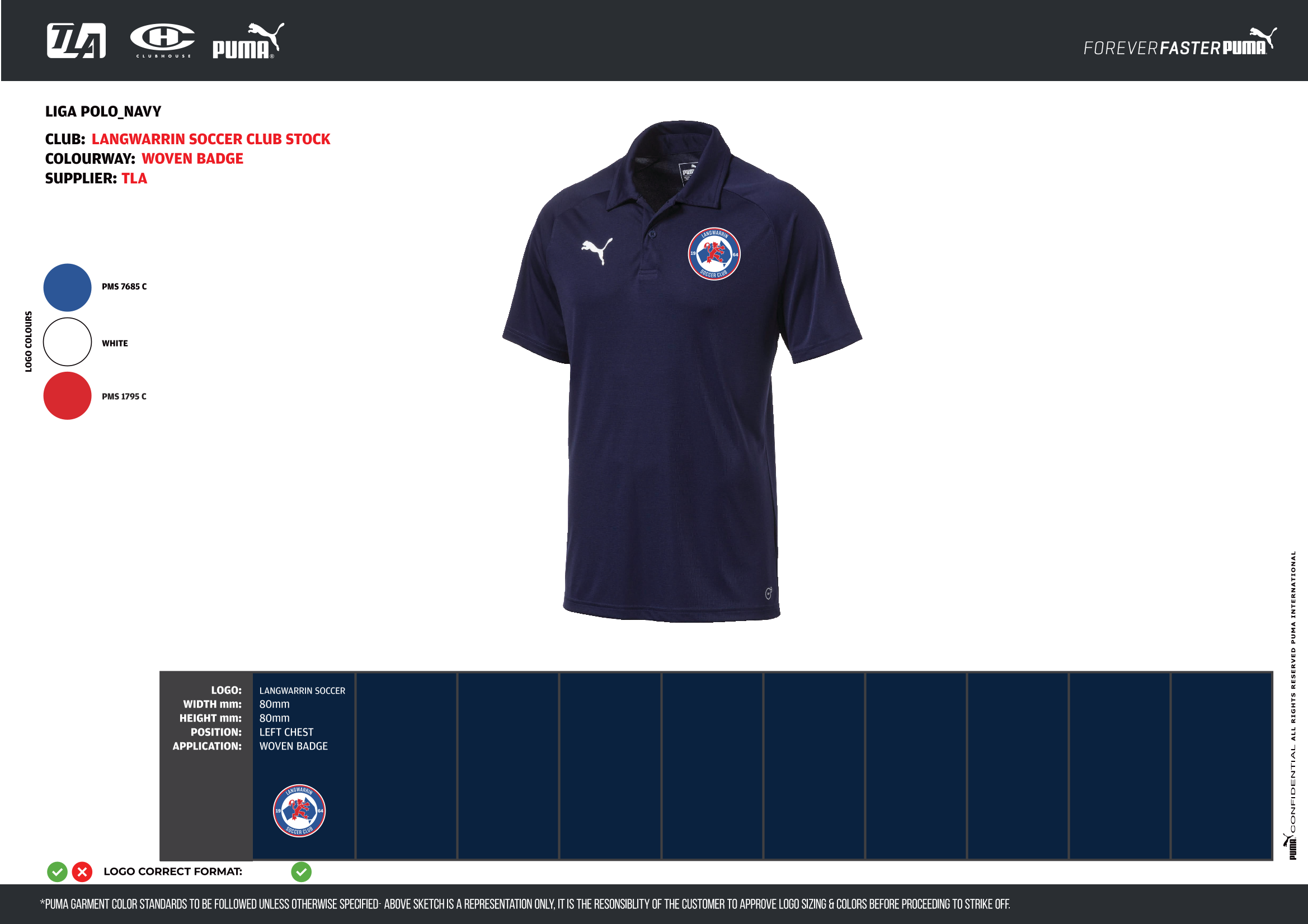 Langwarrin Soccer Club Polo
