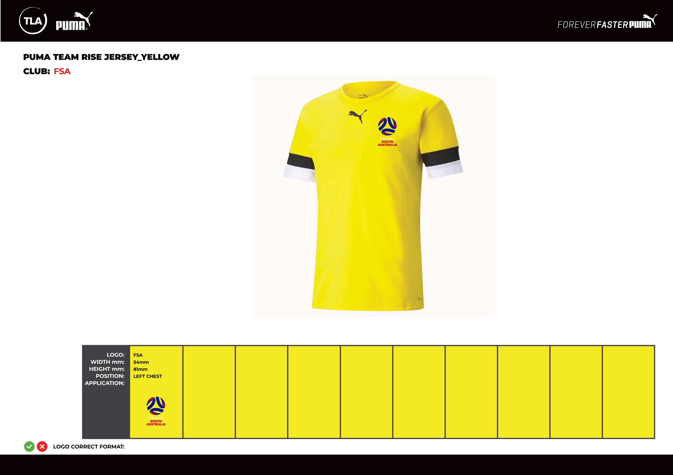 FSA Yellow Team Rise Jersey